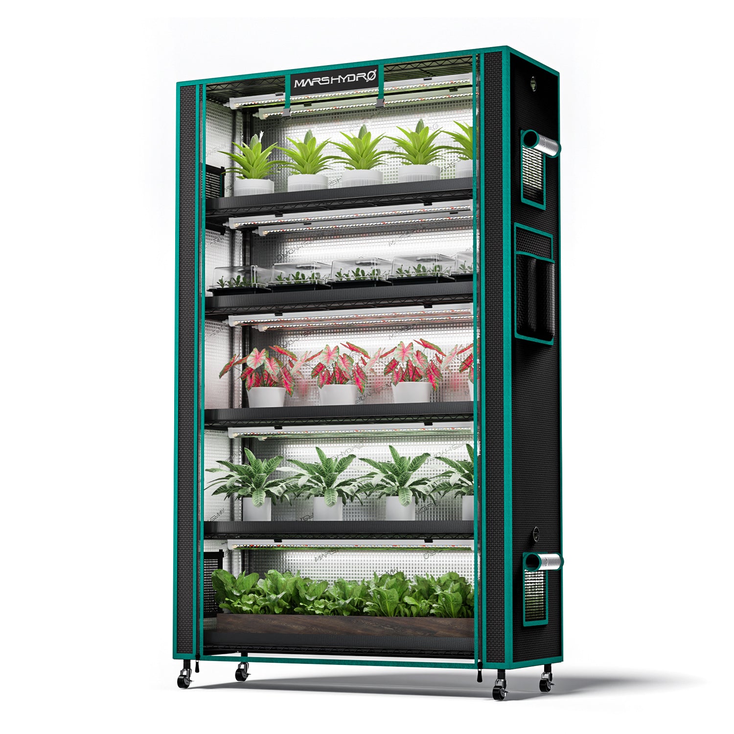 Mars Hydro 6-Tier Vertical Grow Tent – 250W LED Indoor Grow Kit ...